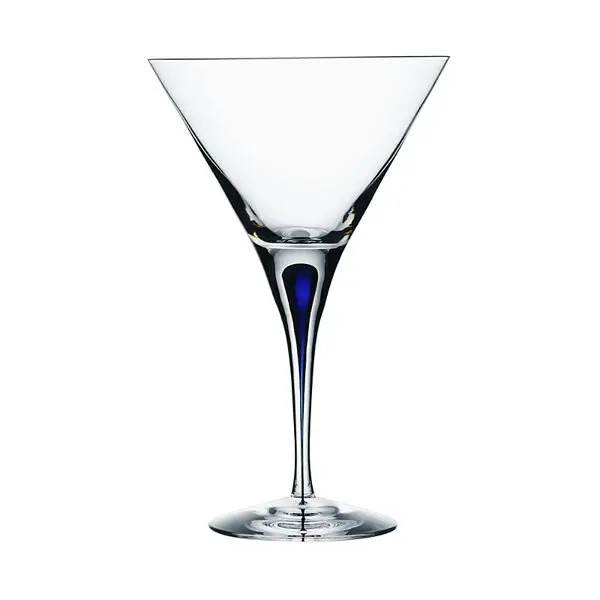 ORREFORS Intermezzo Blue Martini Glass - Clear/blue