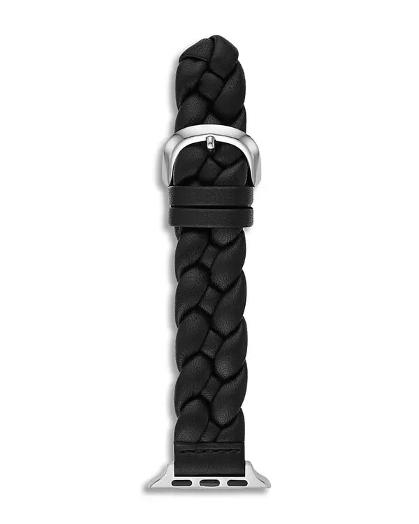 Kate Spade New York Braided Leather Band For Apple Watch By - Black