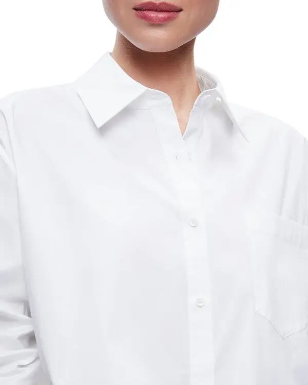 Alice + Olivia Cropped Button-down Shirt