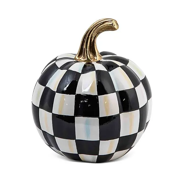 MACKENZIE-CHILDS Courtly Check Glossy Pumpkin Mini - Multi