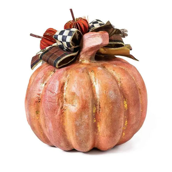 MACKENZIE-CHILDS Fall On The Farm Tree Pumpkin Small