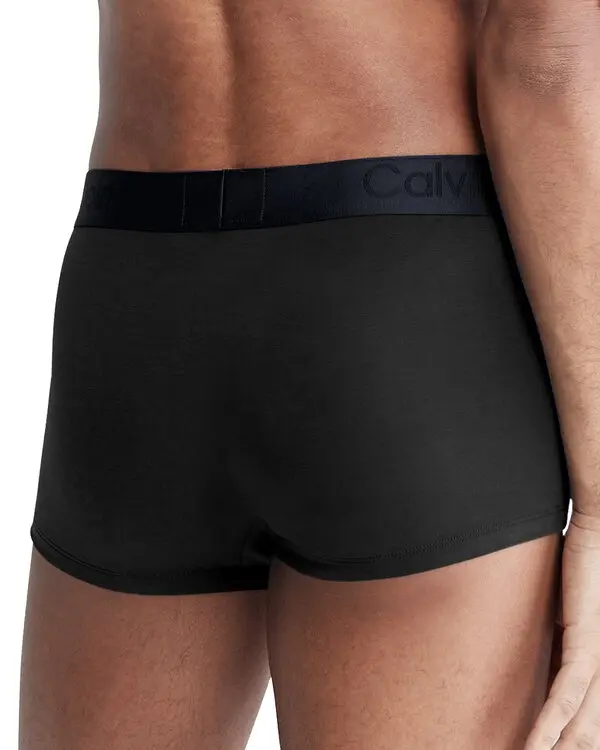 Calvin Klein Stretch Low Rise Trunks, Pack Of 3 - Black/black