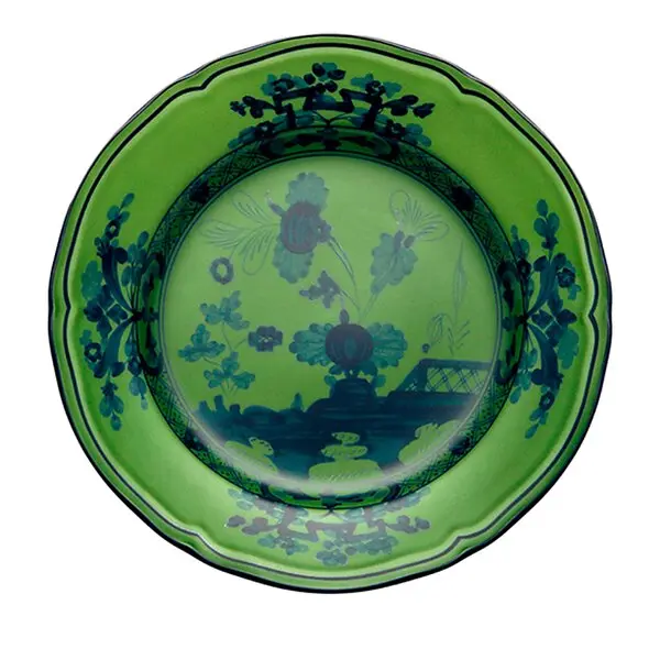 GINORI 1735 Oriente Italiano Flat Bread Plate - Green