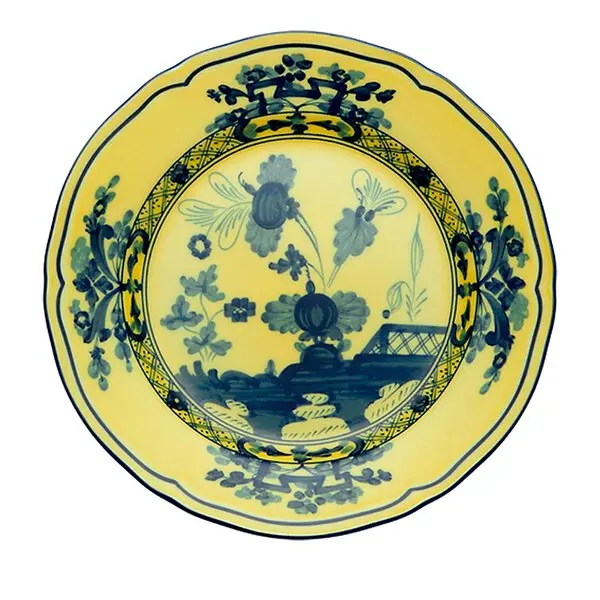 GINORI 1735 Oriente Italiano Flat Bread Plate - Yellow