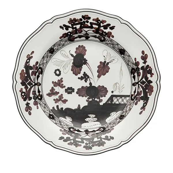 GINORI 1735 Oriente Italiano Flat Dinner Plate - Gray