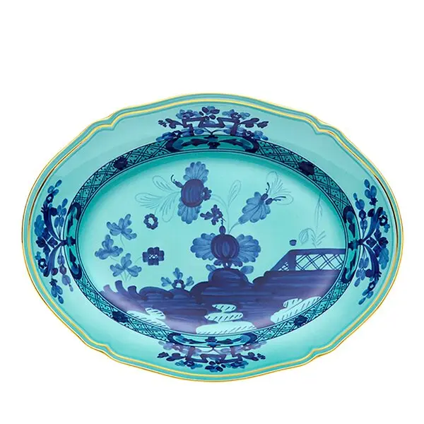 GINORI 1735 Antico Doccia Oval Platter - Blue