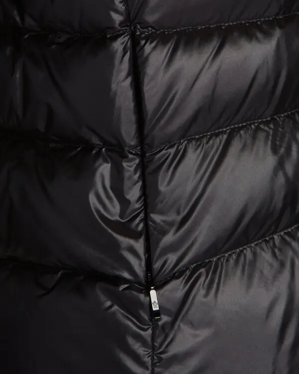 Moncler Mixed Media Puffer Cardigan - Black
