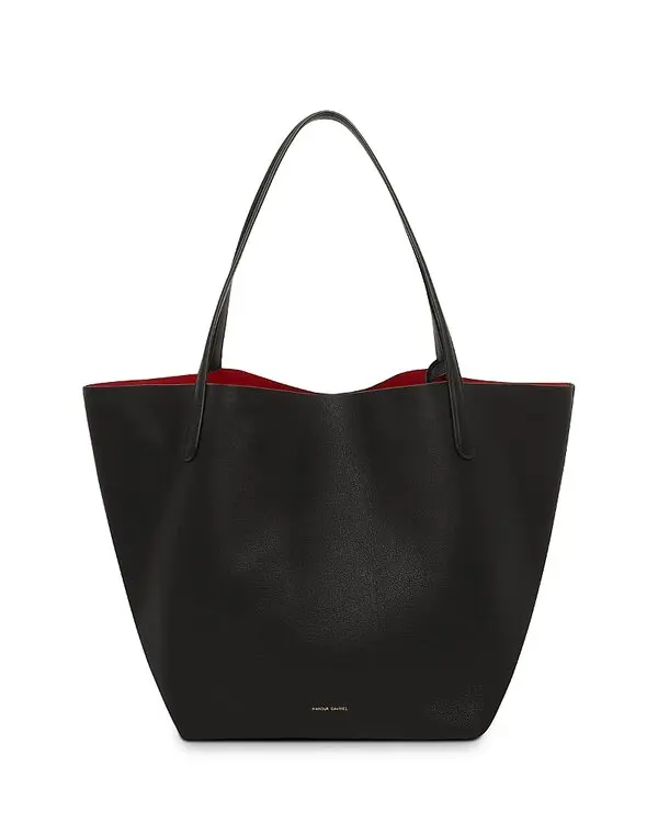 MANSUR GAVRIEL Soft Leather Everyday Tote - Black/flamma/gold