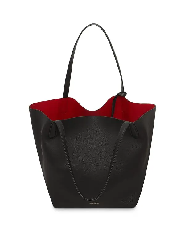 MANSUR GAVRIEL Soft Leather Everyday Tote - Black/flamma/gold