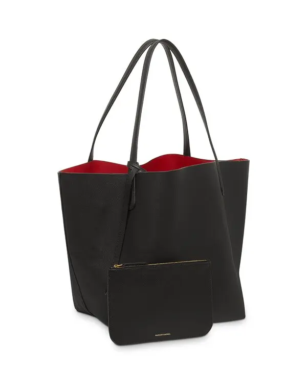 MANSUR GAVRIEL Soft Leather Everyday Tote - Black/flamma/gold