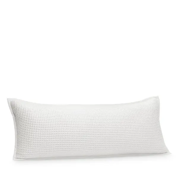 BOLL & BRANCH Waffle Organic Cotton Decorative Pillow With Insert, 14 X 34 - White