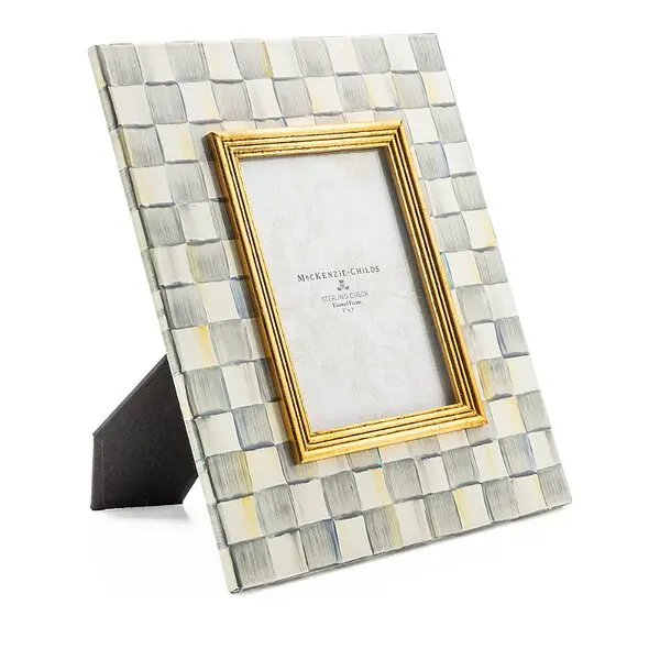 MACKENZIE-CHILDS Sterling Check Enamel Frame, 5 X 7 - Multi