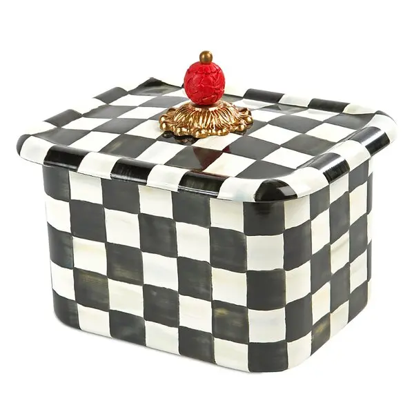 MACKENZIE-CHILDS Courtly Check Recipe Box - No Color