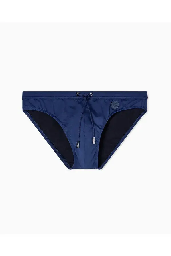 Giorgio Armani Logo Swim Briefs - Navy