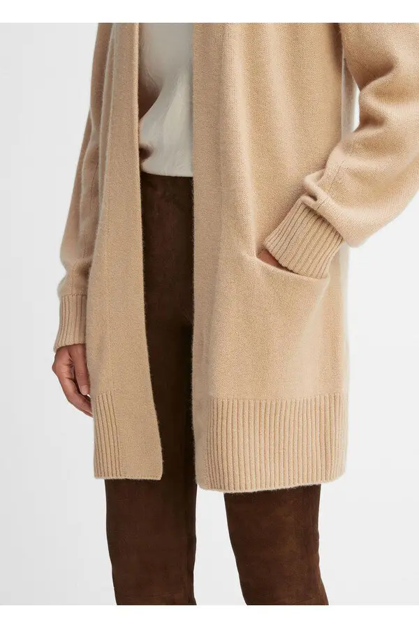 Vince Cashmere Open-front Cardigan - Brown