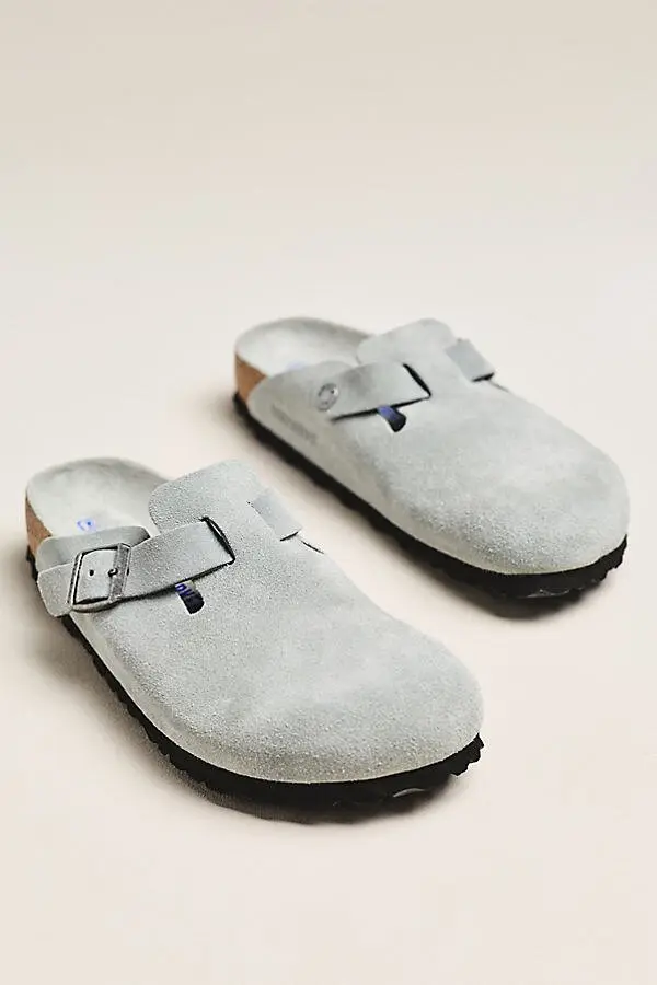 BIRKENSTOCK Boston Soft Footbed Clogs - Light Blue