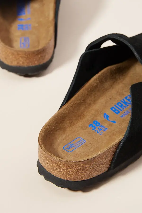 BIRKENSTOCK Boston Soft Footbed Clogs - Suede Black