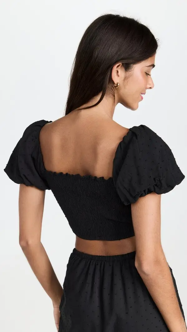 Peixoto Louisa Crop Top - Black