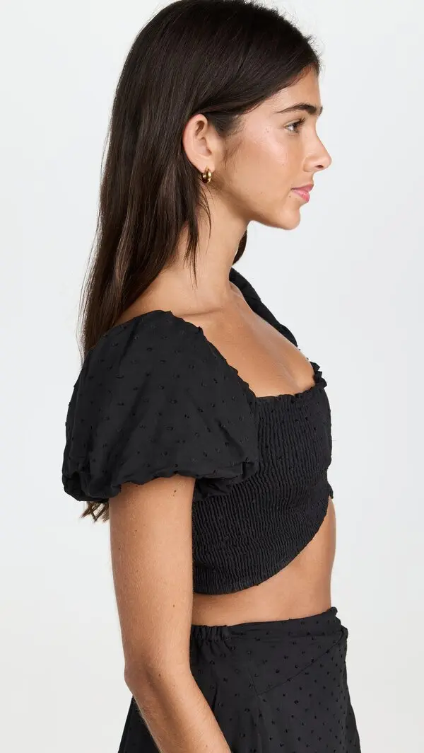 Peixoto Louisa Crop Top - Black