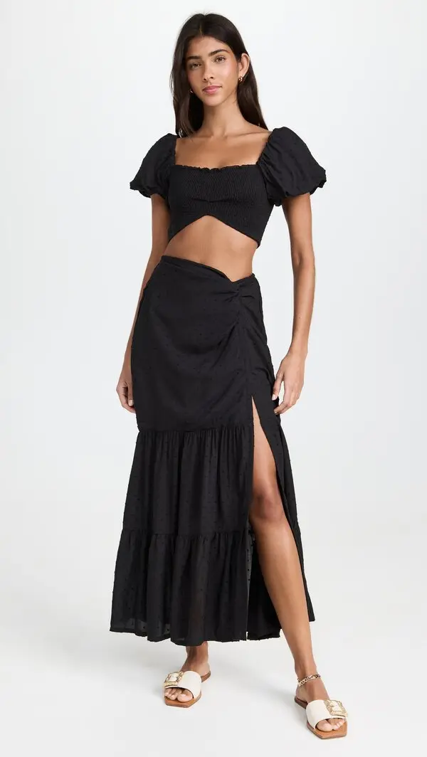 Peixoto Louisa Crop Top - Black