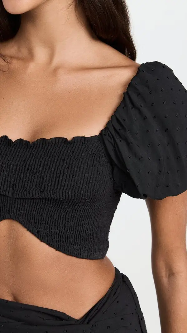 Peixoto Louisa Crop Top - Black