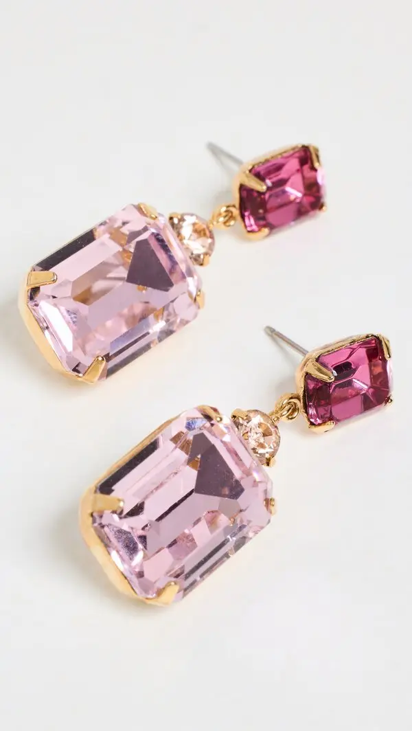 JENNIFER BEHR Justine Crystal Drop Earrings - Rose
