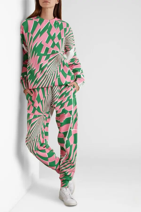 Stella McCartney Ed Curtis Printed Cotton Fleece Track Pants