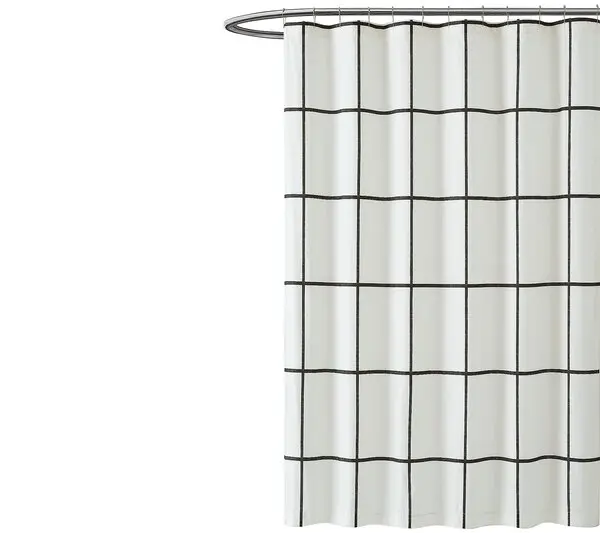 TRULY SOFT Kurt Windowpane Shower Curtain - One-color