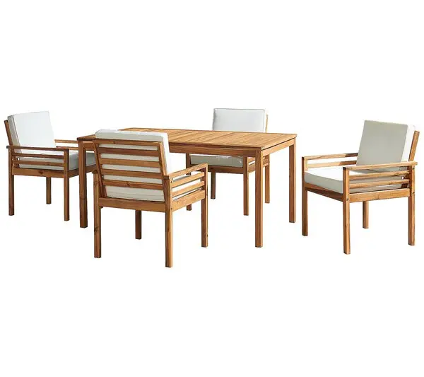 ALATERRE FURNITURE Okemo Acacia Wood 5-piece Di Ing Set - One-color