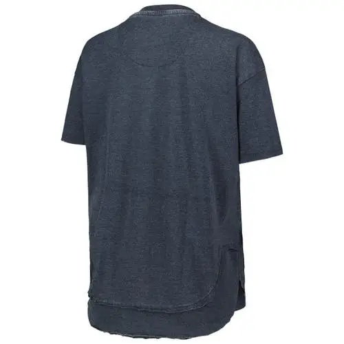 PRESSBOX Heathered Navy Michigan Wolverines Arch Poncho T-shirt