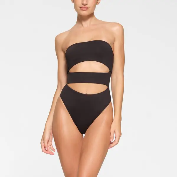 SKIMS Signature Swim Strapless Cut Out Monokini