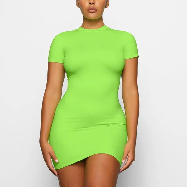 neon green shirt dress Skims Signature Swim T - sv26