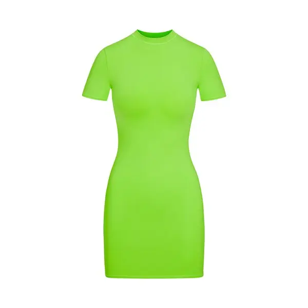 skims neon green dress SKIMS Recycled Swim Dress Neon Green Size XS