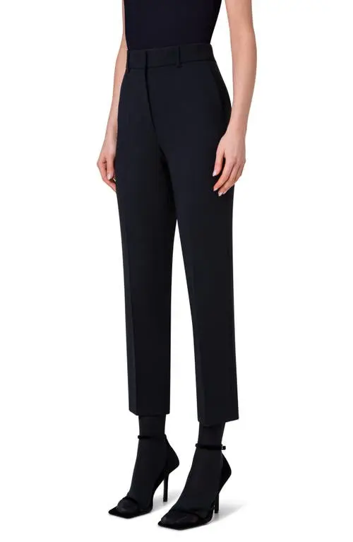 Akris Feryn Stretch Virgin Wool Crepe Ankle Pants