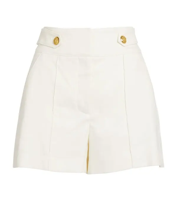 Veronica Beard Linen-blend Runo Shorts - White
