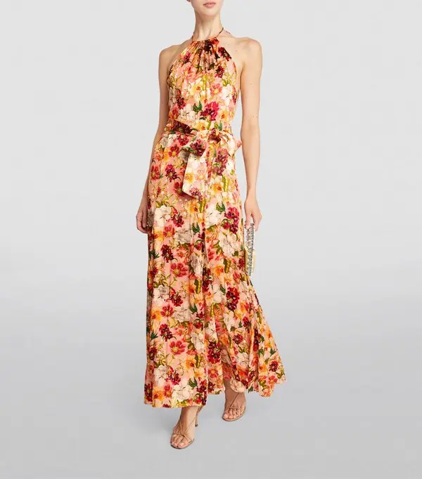 alice and olivia dita maxi dress DITA MAXI DRESS in BRIGHT BOYSENBERRY