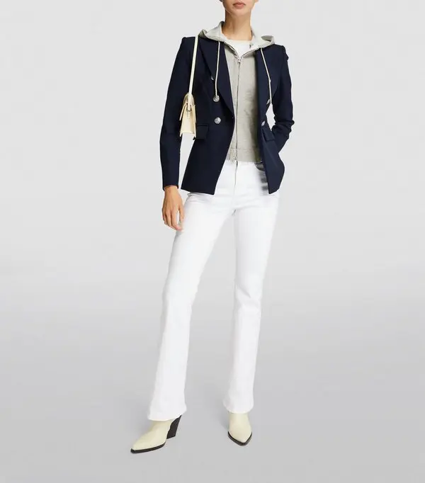 Veronica Beard Zip-up Hooded Dickey - Grey