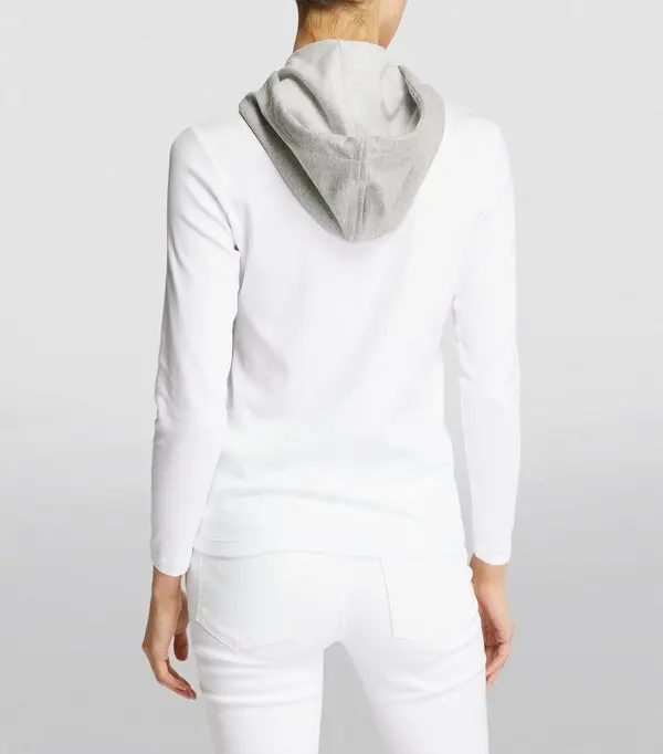 Veronica Beard Zip-up Hooded Dickey - Grey