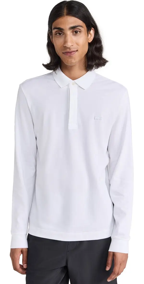 Lacoste Long Sleeve Stretch Cotton Paris Polo