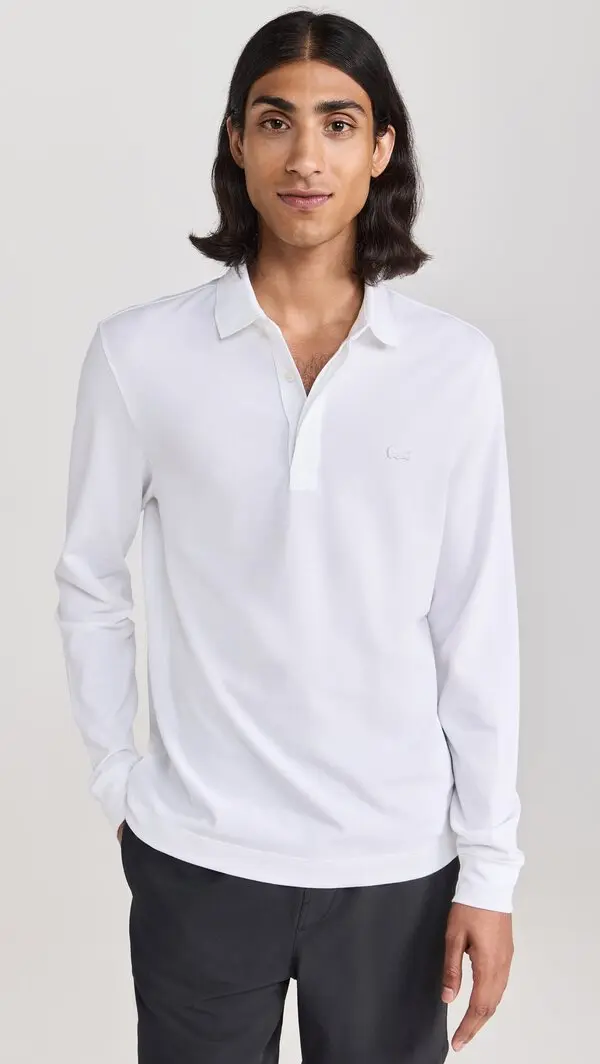 Lacoste Long Sleeve Stretch Cotton Paris Polo