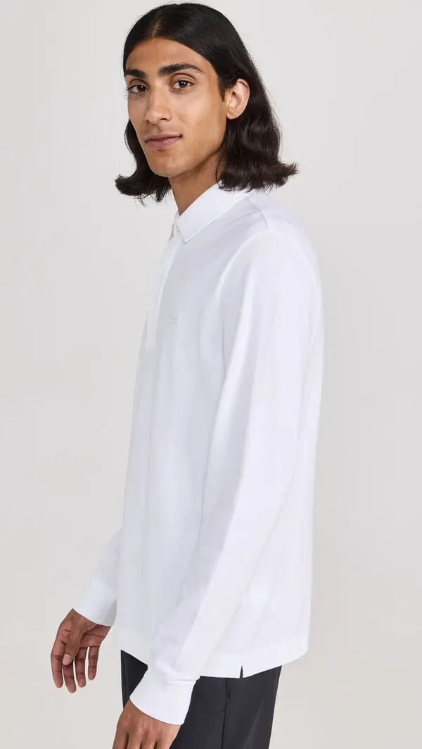 Lacoste Long Sleeve Stretch Cotton Paris Polo