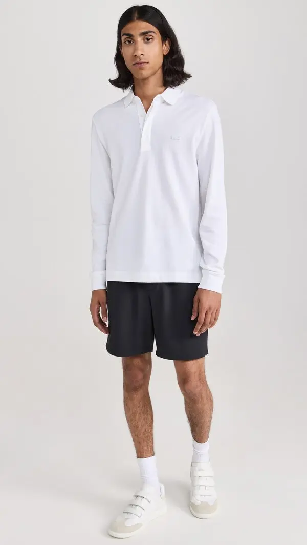 Lacoste Long Sleeve Stretch Cotton Paris Polo