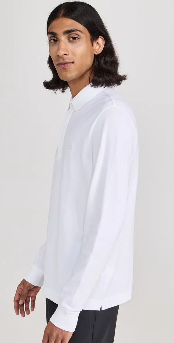 Lacoste Long Sleeve Stretch Cotton Paris Polo