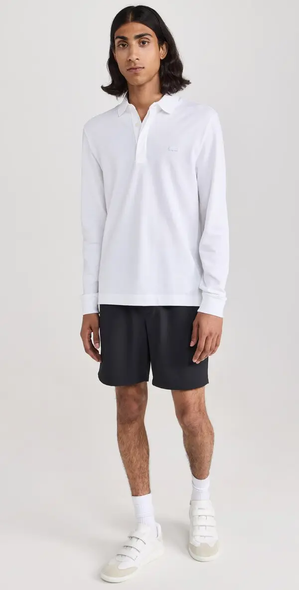 Lacoste Long Sleeve Stretch Cotton Paris Polo