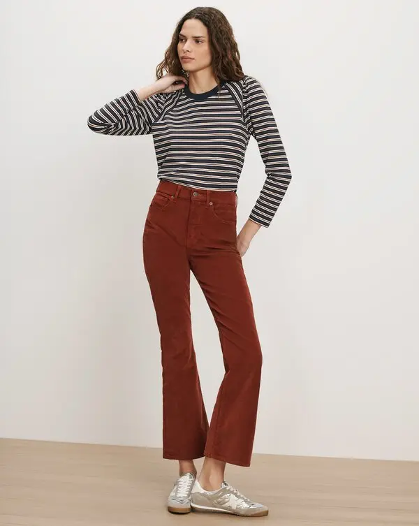 Veronica Beard Carson Corduroy Kick-flare Pant