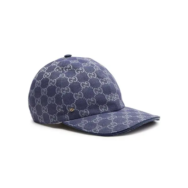 Gucci Gg-Jacquard Canvas Cap - Blue | Editorialist