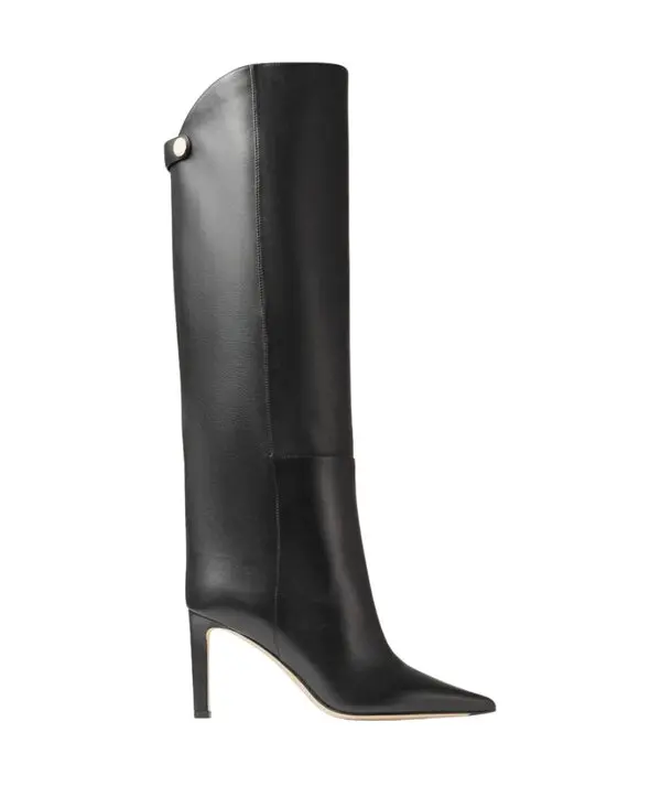 JIMMY CHOO Smooth Leather Knee-high Boots - Black