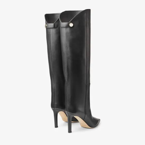JIMMY CHOO Smooth Leather Knee-high Boots - Black