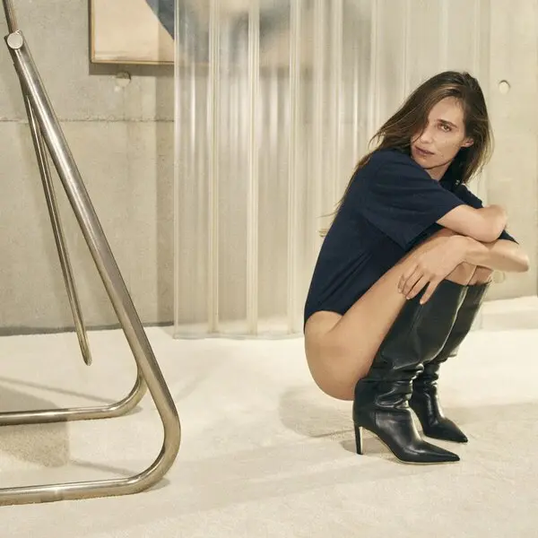 JIMMY CHOO Smooth Leather Knee-high Boots - Black