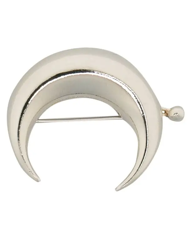 MARINE SERRE Moon-shape Hair Cuff - Silver
